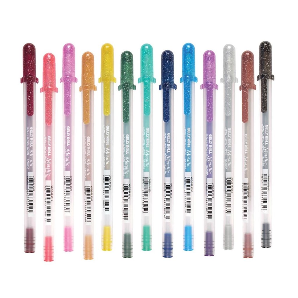 Pentel Hybrid Dual Metallic Gel Rollerball Pens